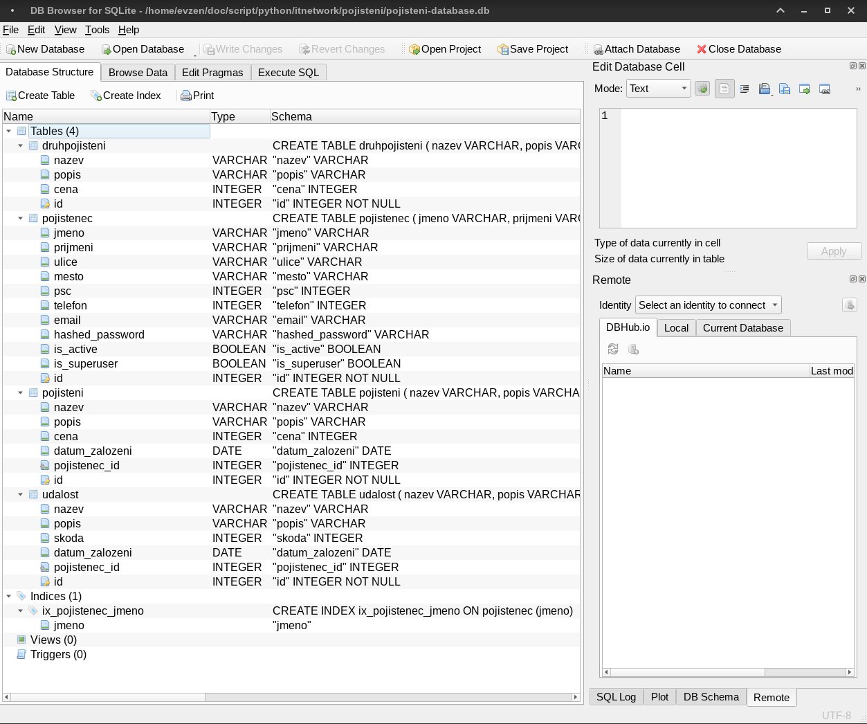 Databaze - Pojisteni App